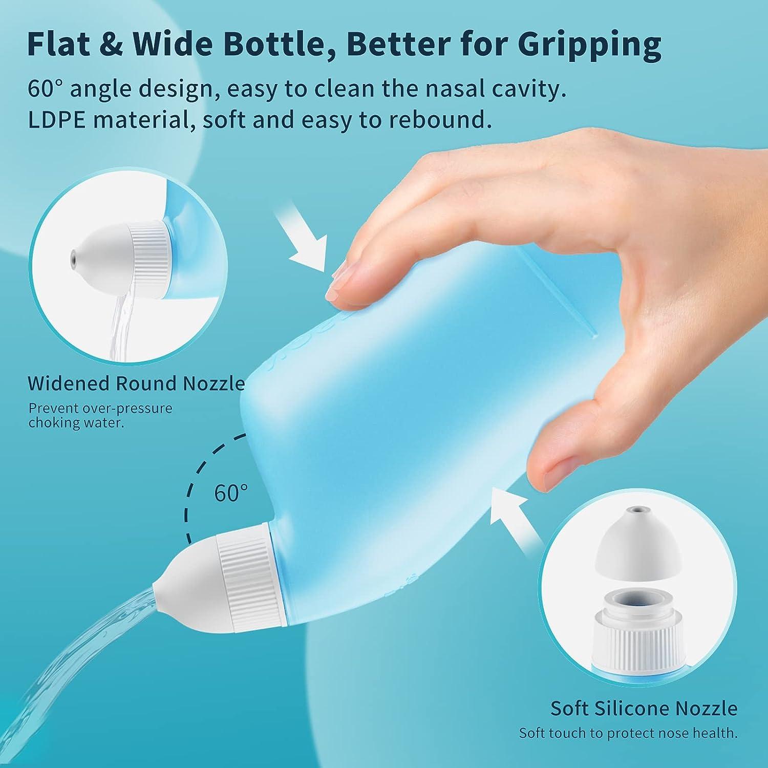 Tech Fun Neti Pot Sinus Rinse Kit - 300ml Nose Cleaner for Adults | BPA ...