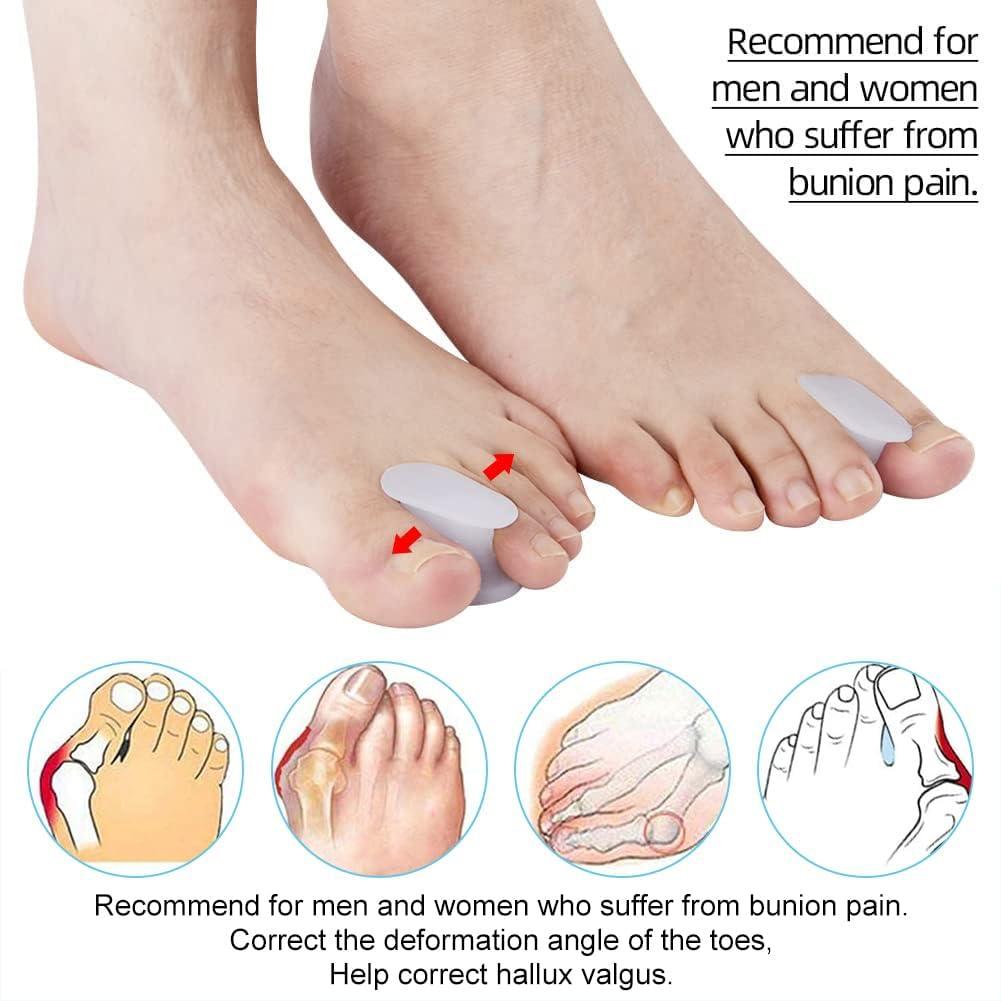 Soft Toe Separator & Gel Toe Caps - 8 Pack Hallux Valgus Spreader for ...