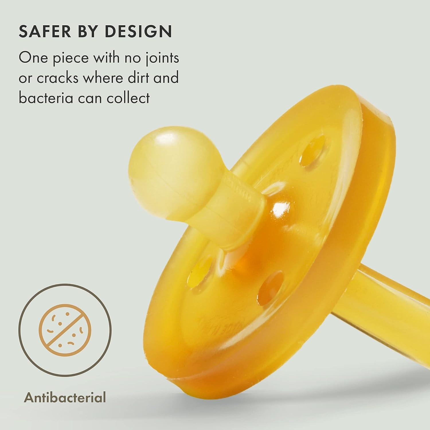 Natursutten Pacifiers 6-12 Months - BPA-Free Natural Rubber Pacifier ...