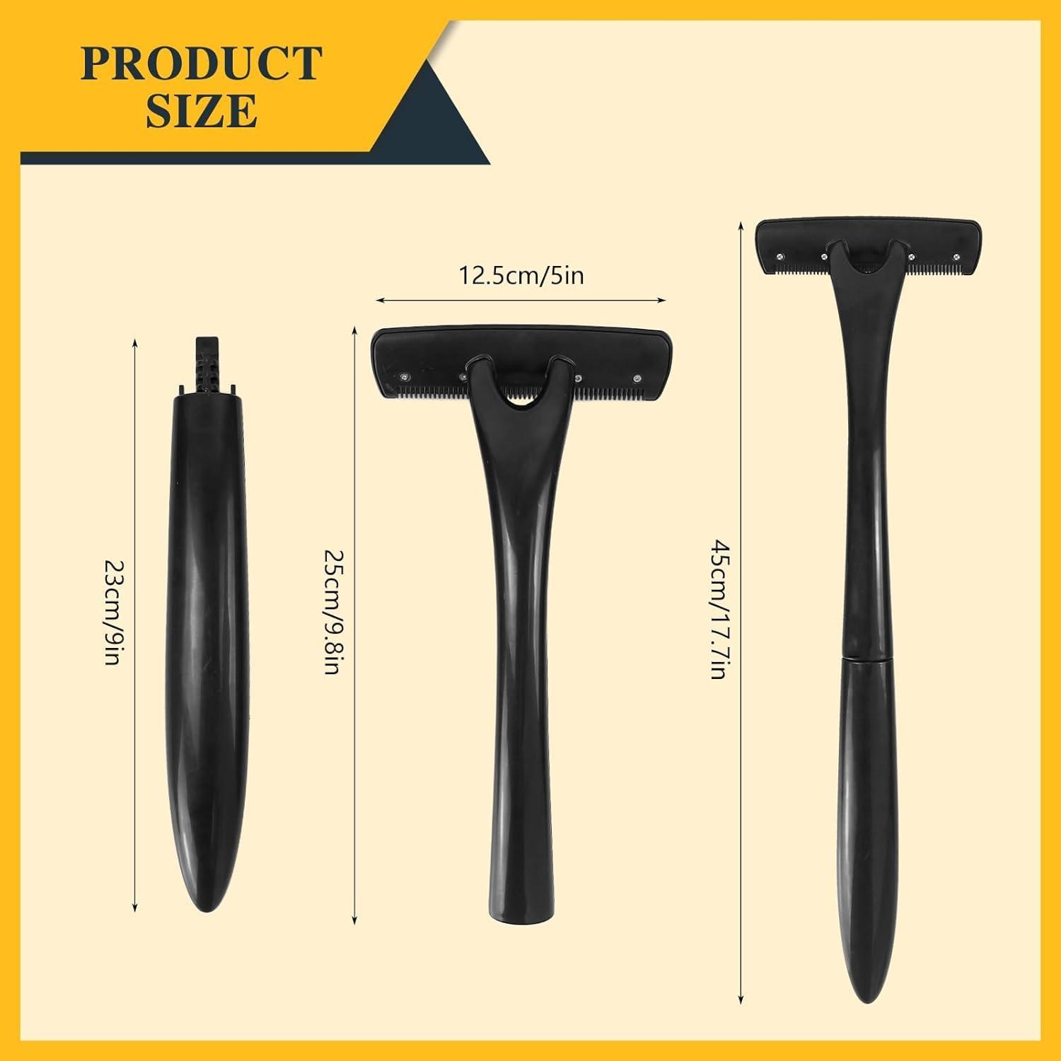 Back Razor for Men - Ergonomic 8-Blade Body Razor Foldable Design for ...