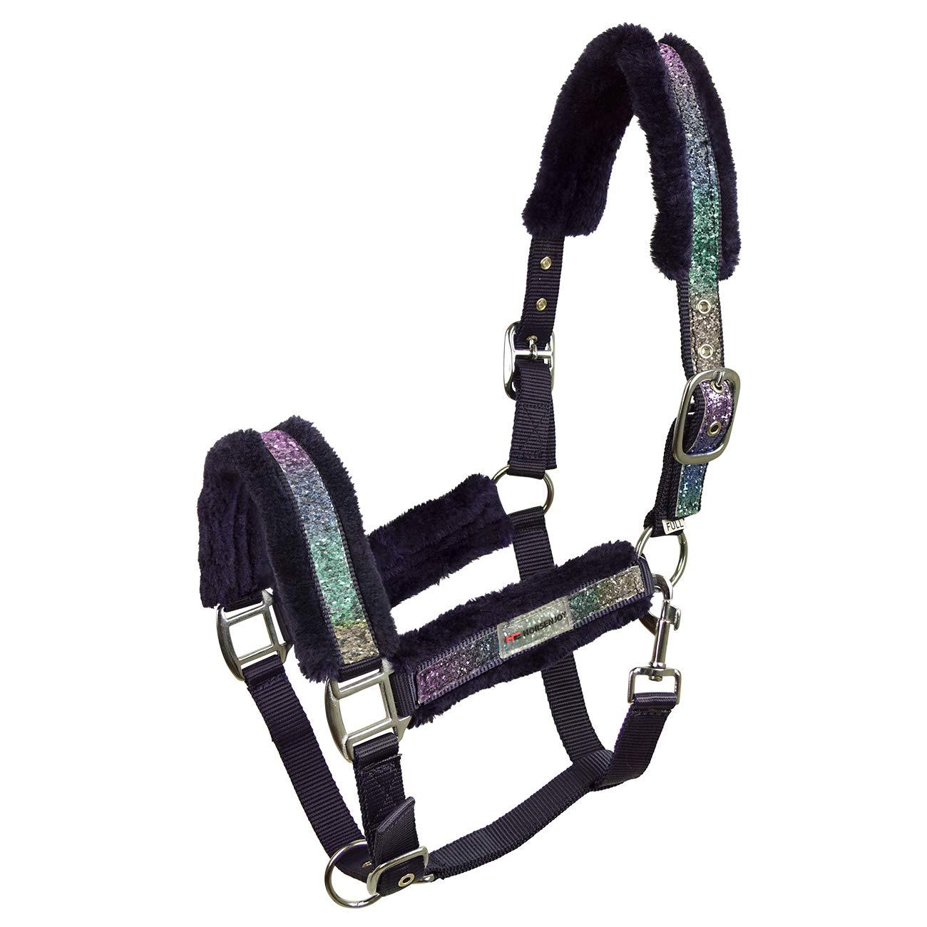 Buy Horsenjoy Teddy Fleece Rainbow Horse Halter - Comfortable Pasture ...