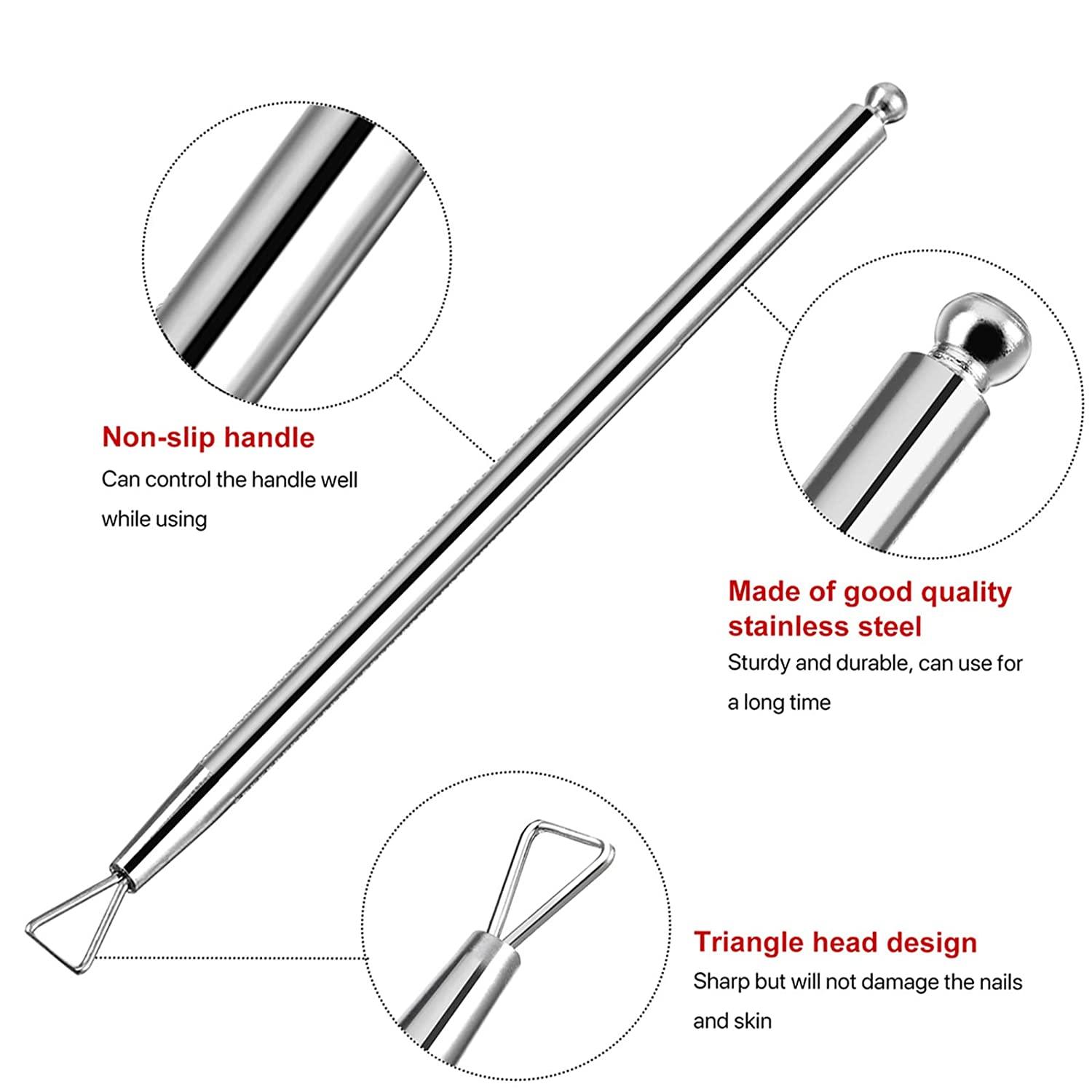 TOODOO Cuticle Peeler Scraper and Pusher Set - 2 Pieces Manicure Tools ...