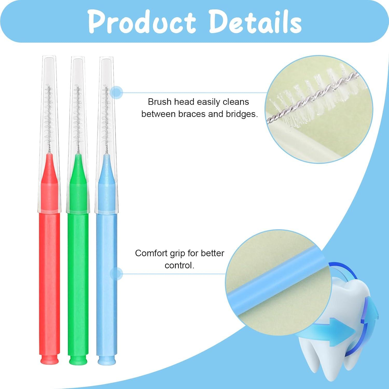 Fluhaw Interdental Brushes - 30 Pack Type I | Portable Orthodontic Gap ...