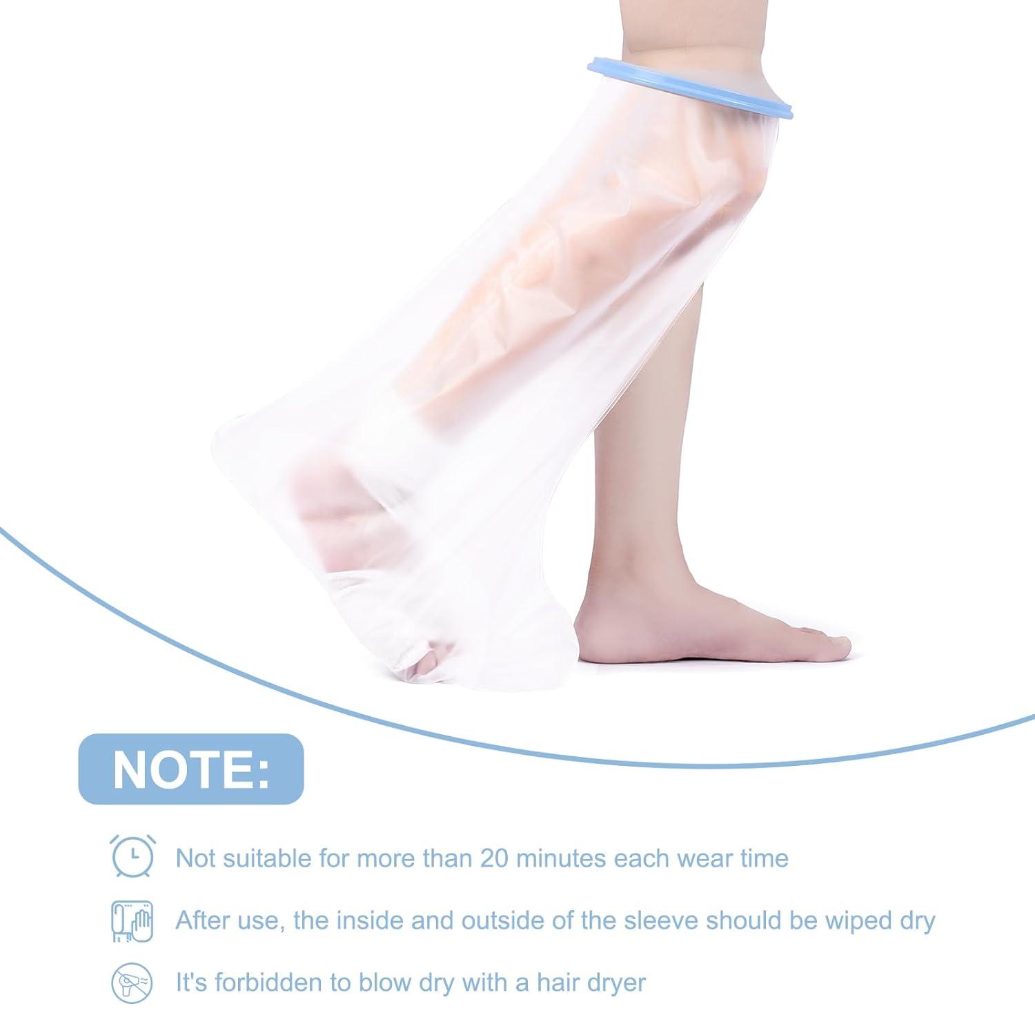 Half Leg Cast Protector - Waterproof Cover for Broken Leg, Knee, Foot ...