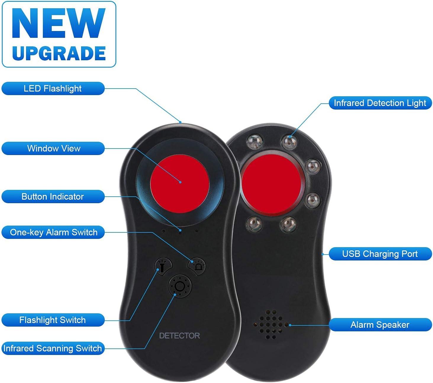 Pocket-Sized Hidden Camera Detector | LED Device Finder with Infrared ...