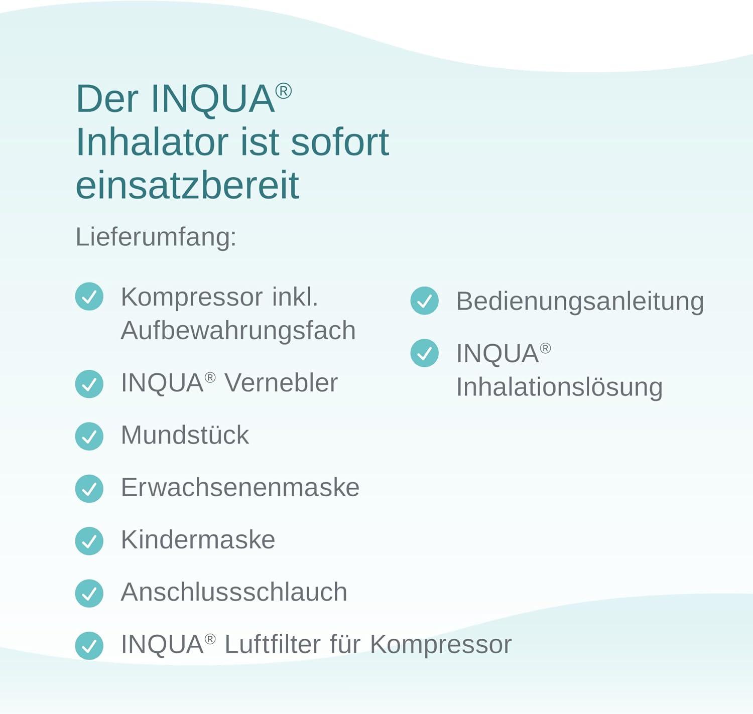 Inqua Inhaler for Adults & Children | Nebulizer Inhalation Device with ...