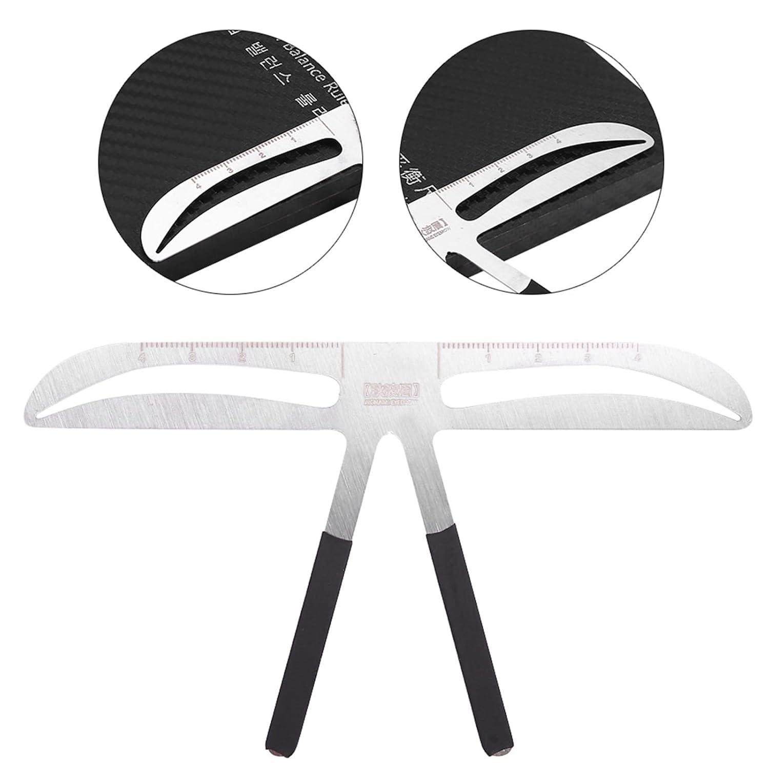 Eyebrow Ruler & Stamp Kit - 4 Types of Reusable Eyebrow Stencils for ...