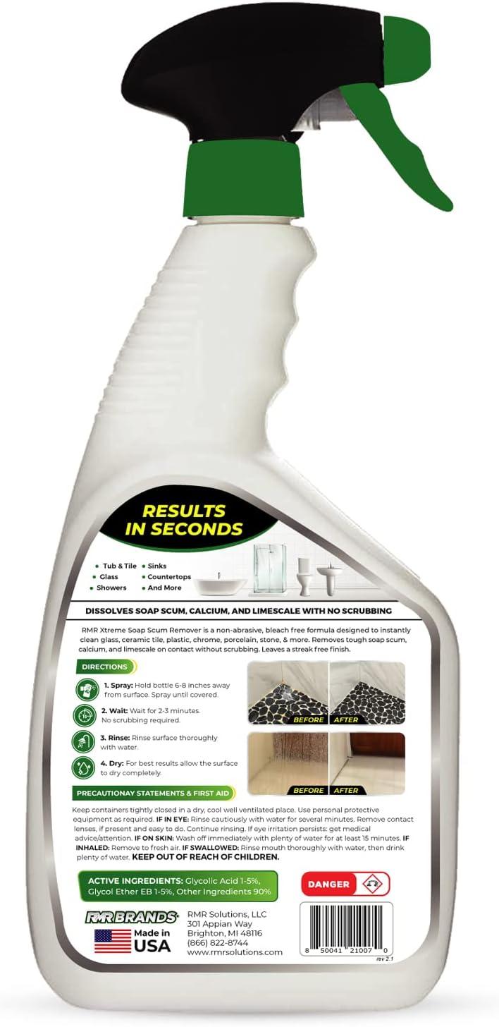 Rmr Xtreme Soap Scum Remover Fast Acting Bathroom Cleaner 32oz