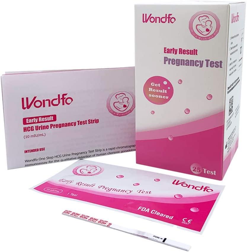 Wondfo Pregnancy Test Strips Early Detection - Extra Sensitive 10 MIU ...
