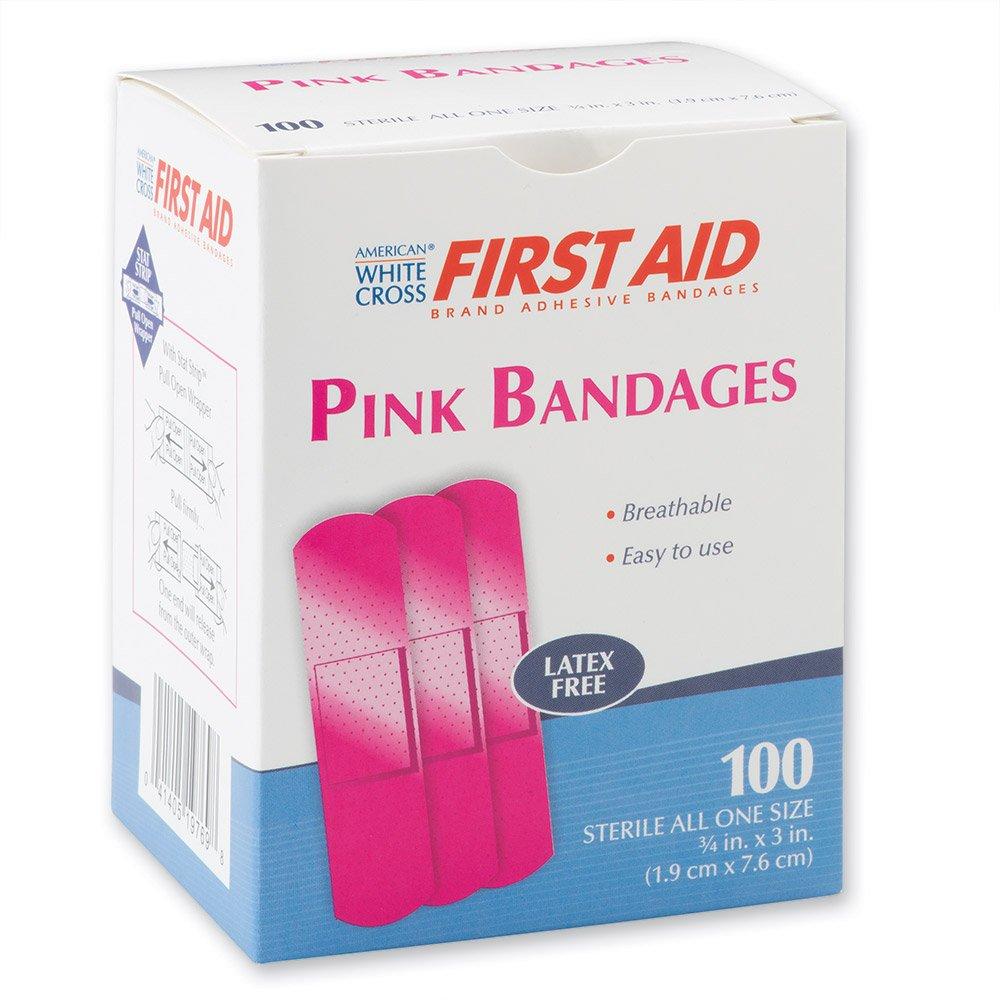 Pink Adhesive Bandages 3/4 x 3 - 100/BX - 1 Box | Buy Now with Express ...