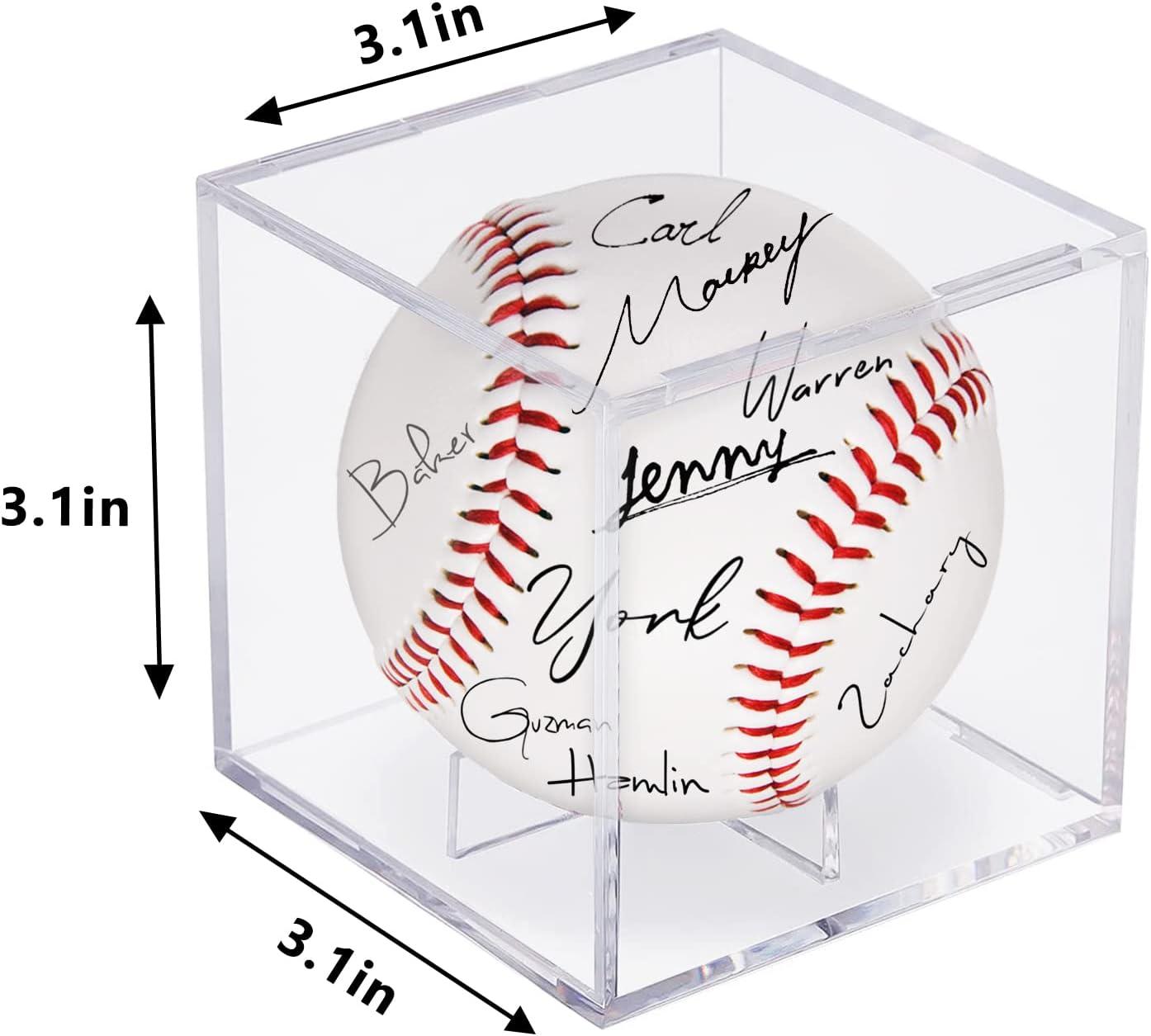 Acrylic Baseball Display Case - UV Protected, Clear Cube for ...