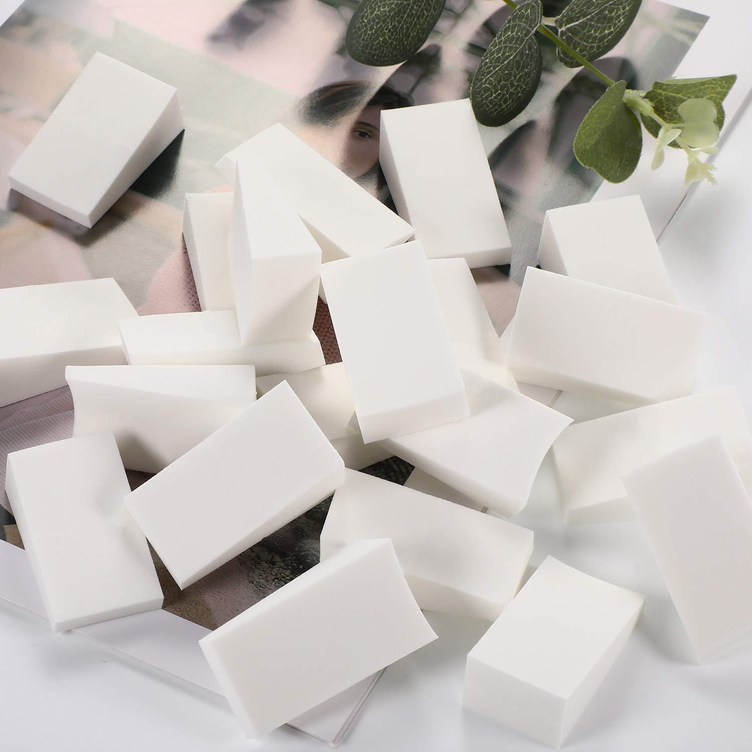 100 Pieces Cosmetic Sponges Latex Makeup Foam Wedges Foundation Beauty ...