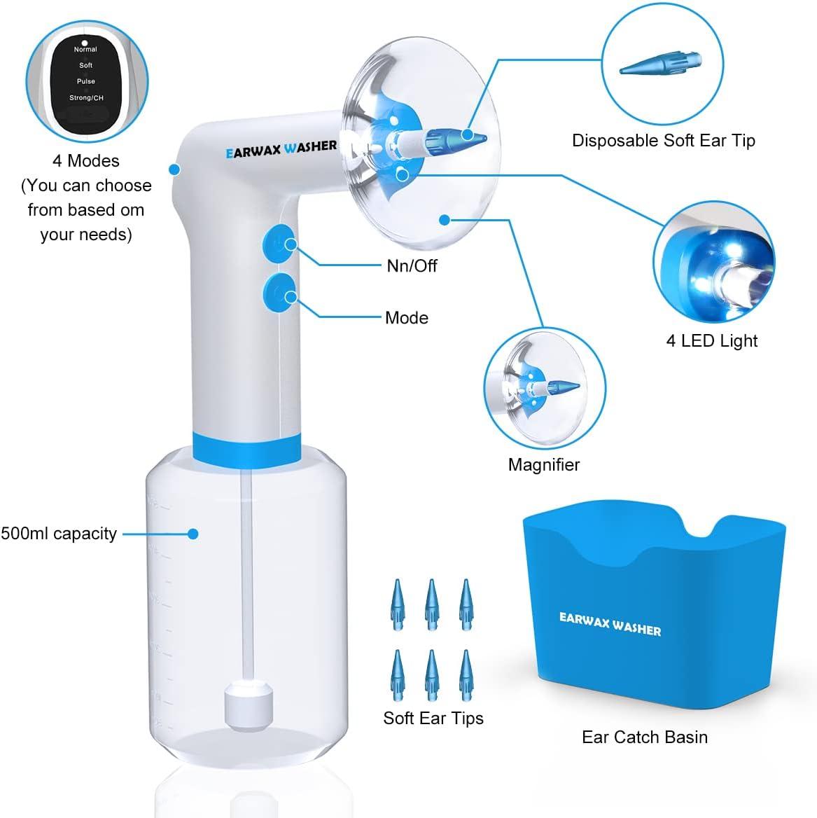 Electric Ear Wax Removal Kit - Complete Ear Cleaning System for Adults ...