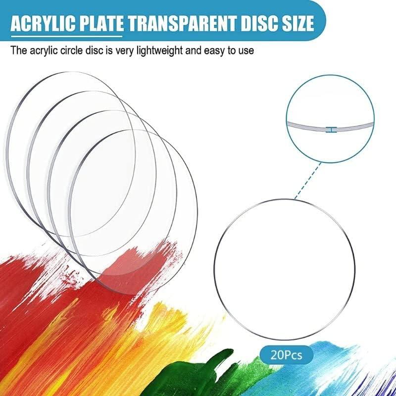 30 Clear Acrylic Circle Discs - 6 Inch Round Blanks for DIY Crafts and ...