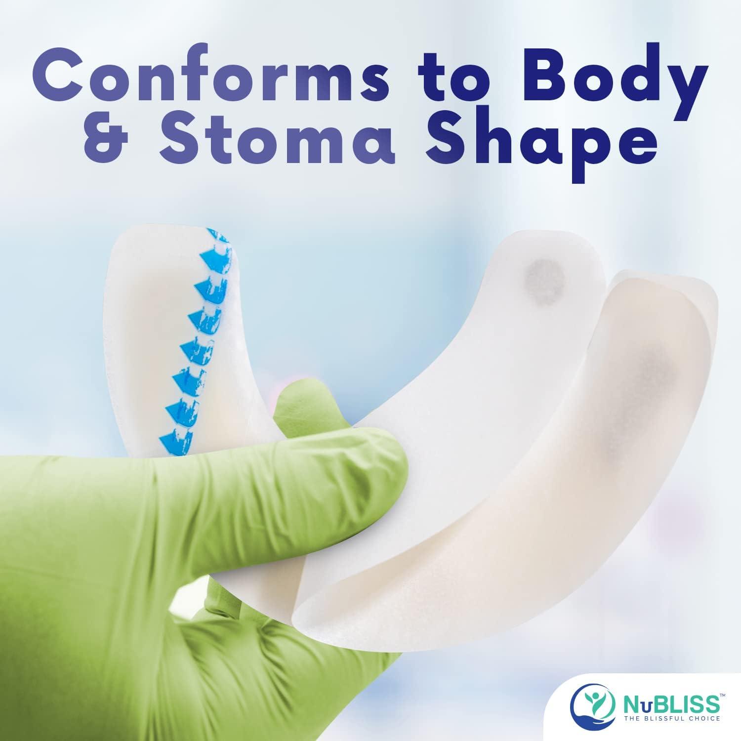 NuBliss Elastic Skin Adhesive Barrier Strips - 20 Count, Waterproof ...