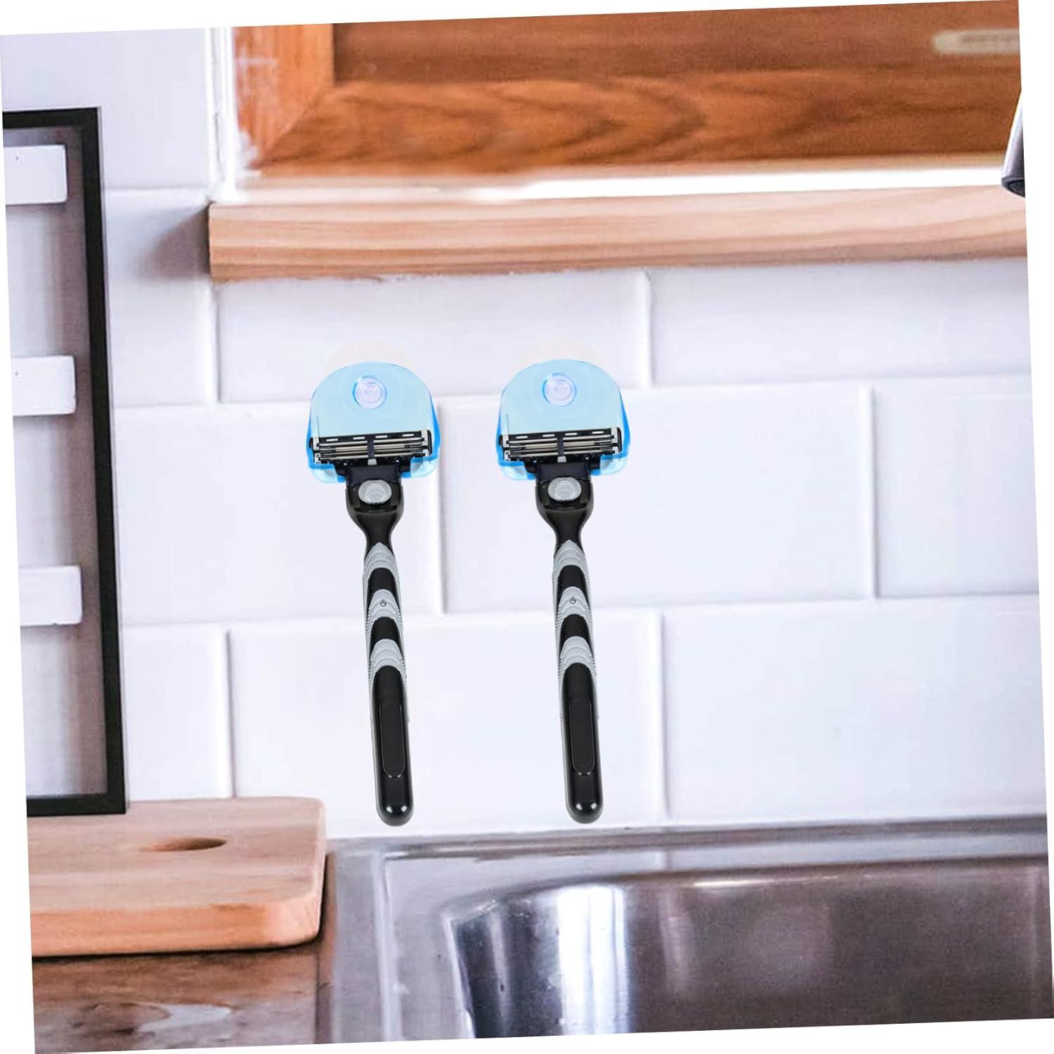 Outanaya 2-Piece Razor Holder - Wall-Mounted Shaver Organizer Rack with ...