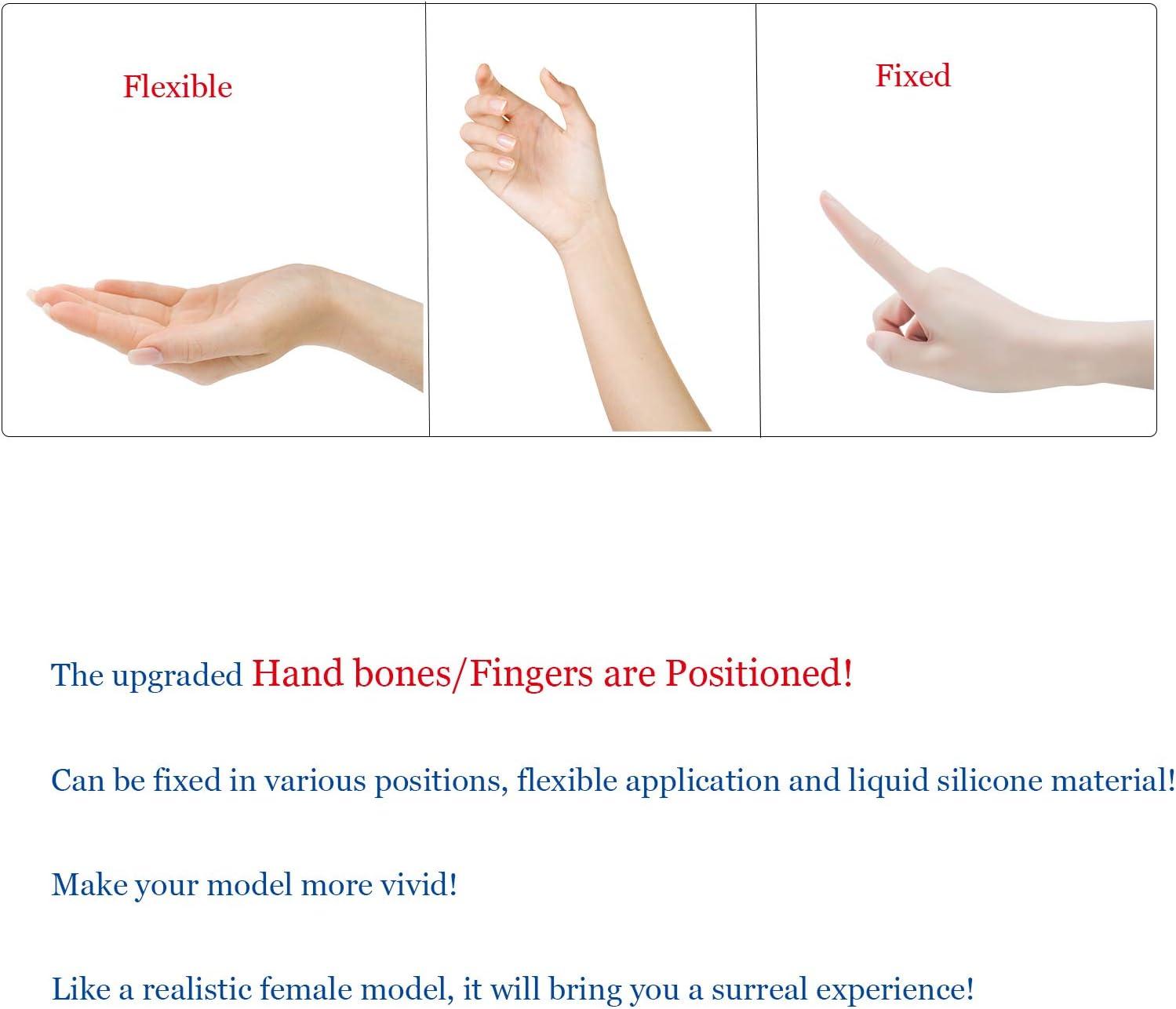 Buy Realistic Silicone Fake Hands for Nail Art | Flexible 3D Touch ...