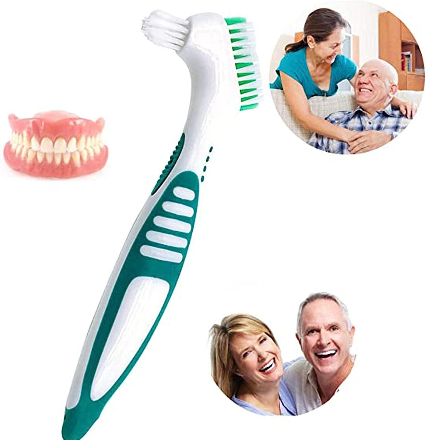HEIGOO Denture Cleaning Brush - Portable False Teeth Cleaner for ...