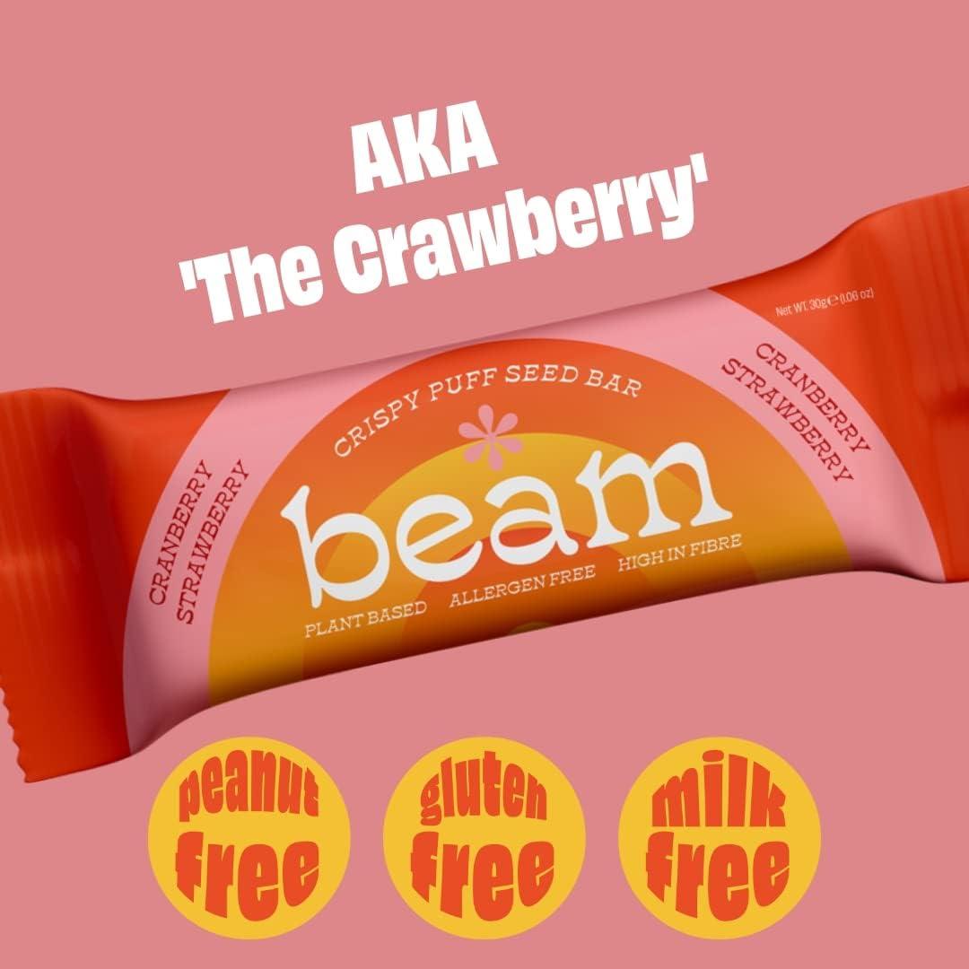 HEALTHY SNACK BARS BY BEAM | Crispy Seed Based Bar Cranberry Strawberry ...