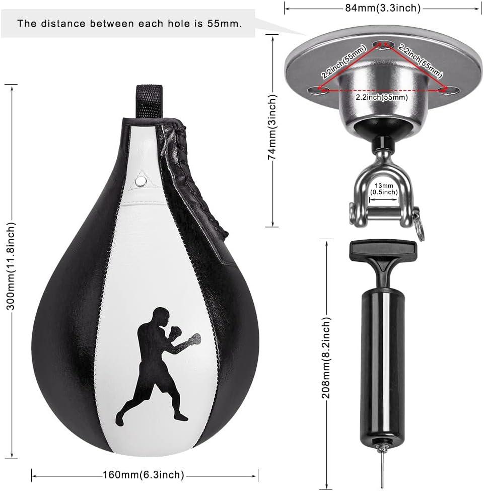 Benelabel Leather Speed Bag - Professional Boxing Training Kit with ...