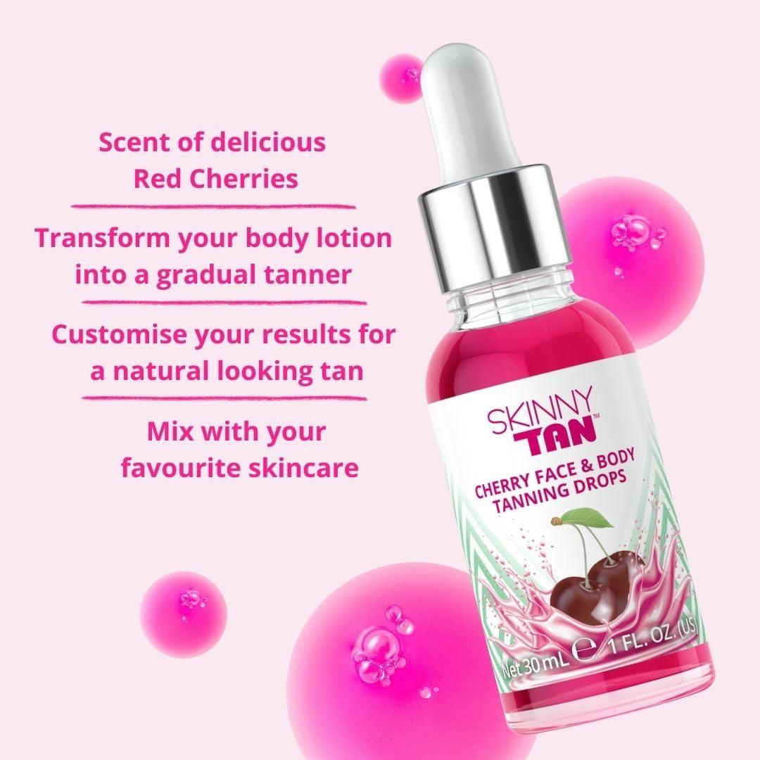 Skinny Tan Cherry Face Tanning Drops 30ml - Natural Glow Boost | Vegan ...