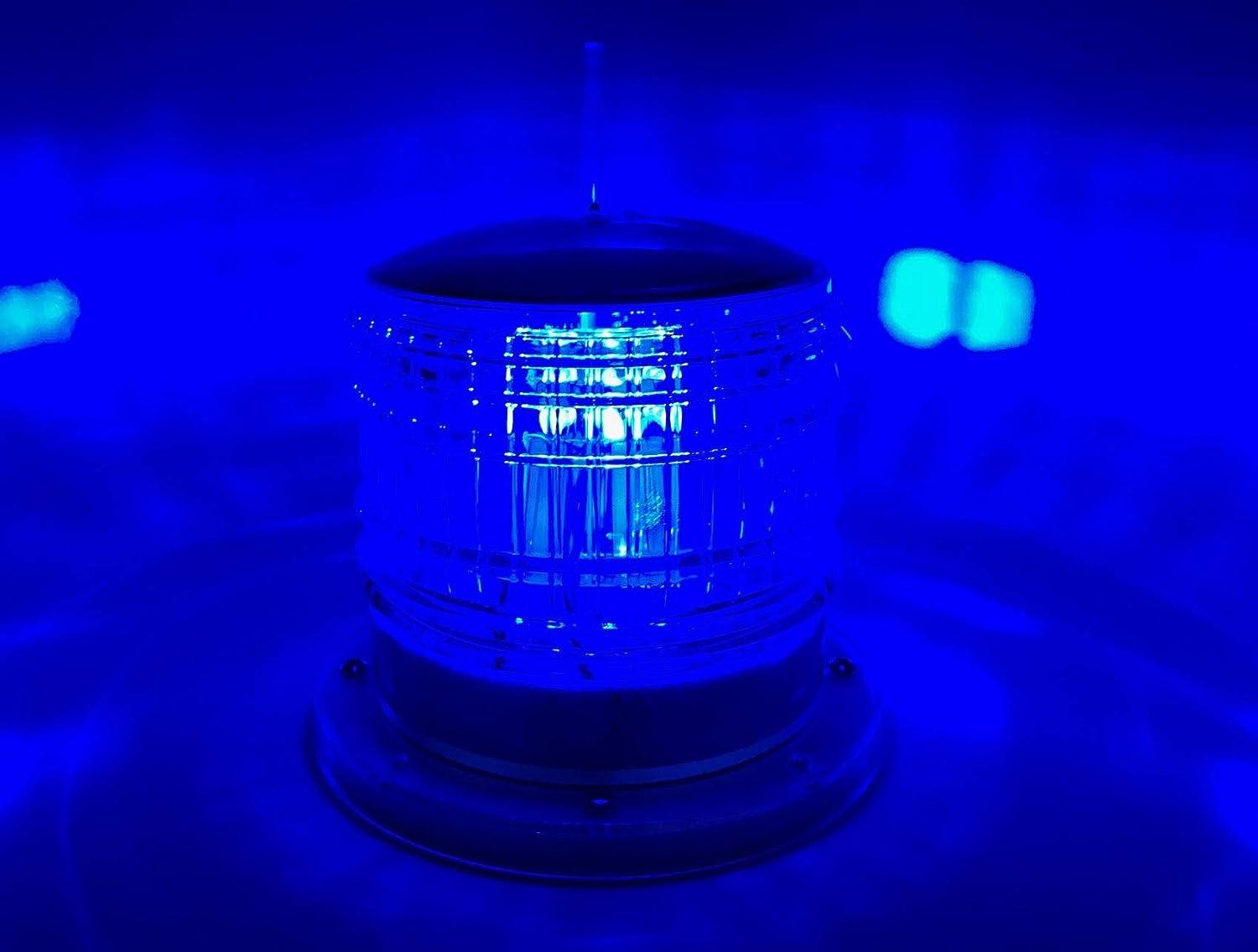 Steady-ON or Flashing 2NM IP67 Solar LED Marina Dock Barge Boat Safety ...