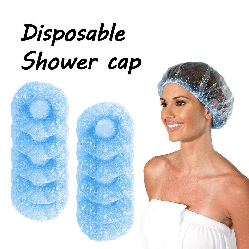 Disposable Shower Cap 100 Pcs Thickening Waterproof Clear Shower Caps ...