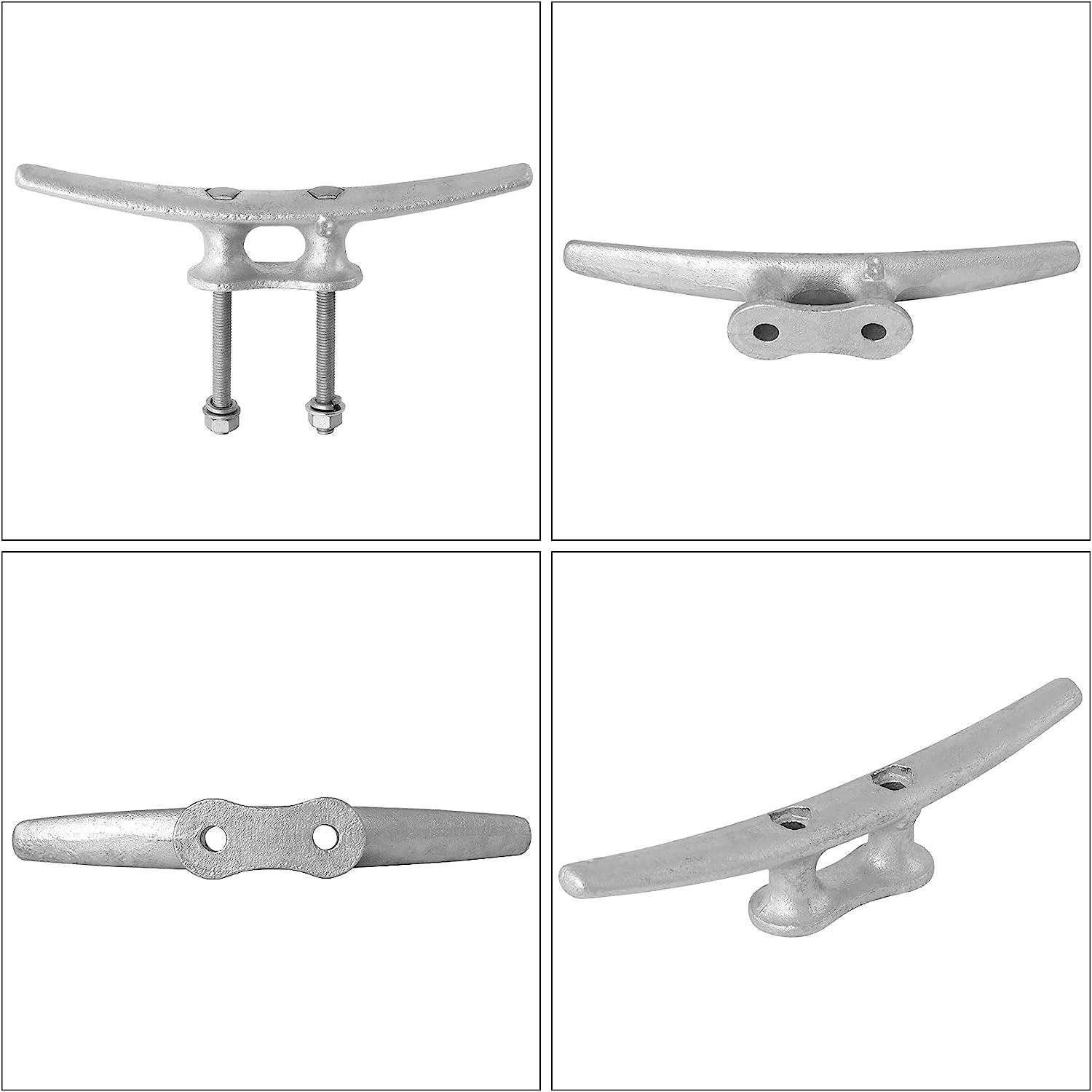 VEITHI 8 Inch Dock Cleat - Hot Dipped Galvanized Boat Cleat (2 4-Pack ...