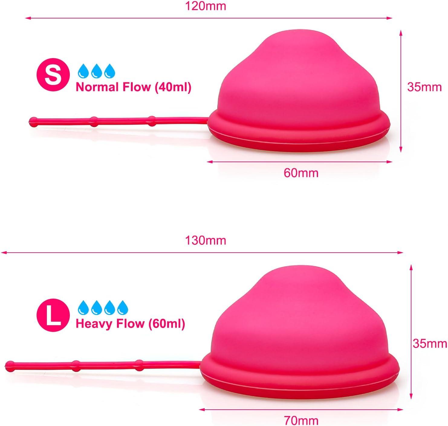 Idudu Menstrual Disc Set - 2 Reusable Silicone Discs with Handle for ...