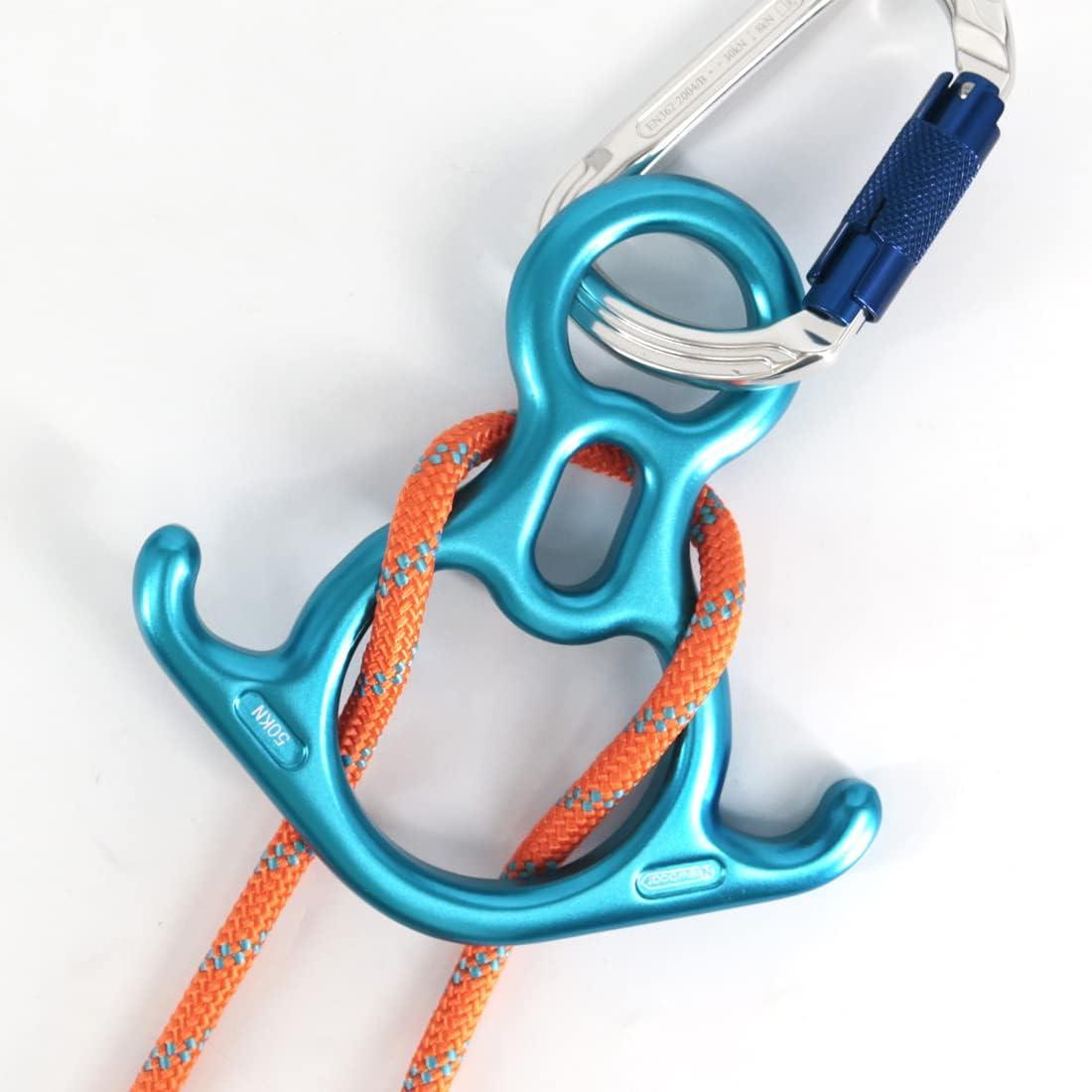 NewDoar 50KN 11000 LBF Rescue Figure 8 Descender Large Bent-Ear ...