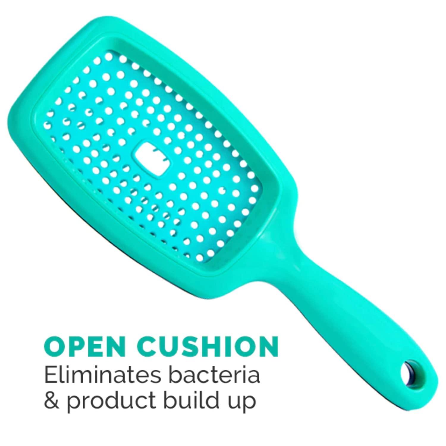 Curl Keeper The Original FLEXY BRUSH (Turquoise) For Detangling and ...