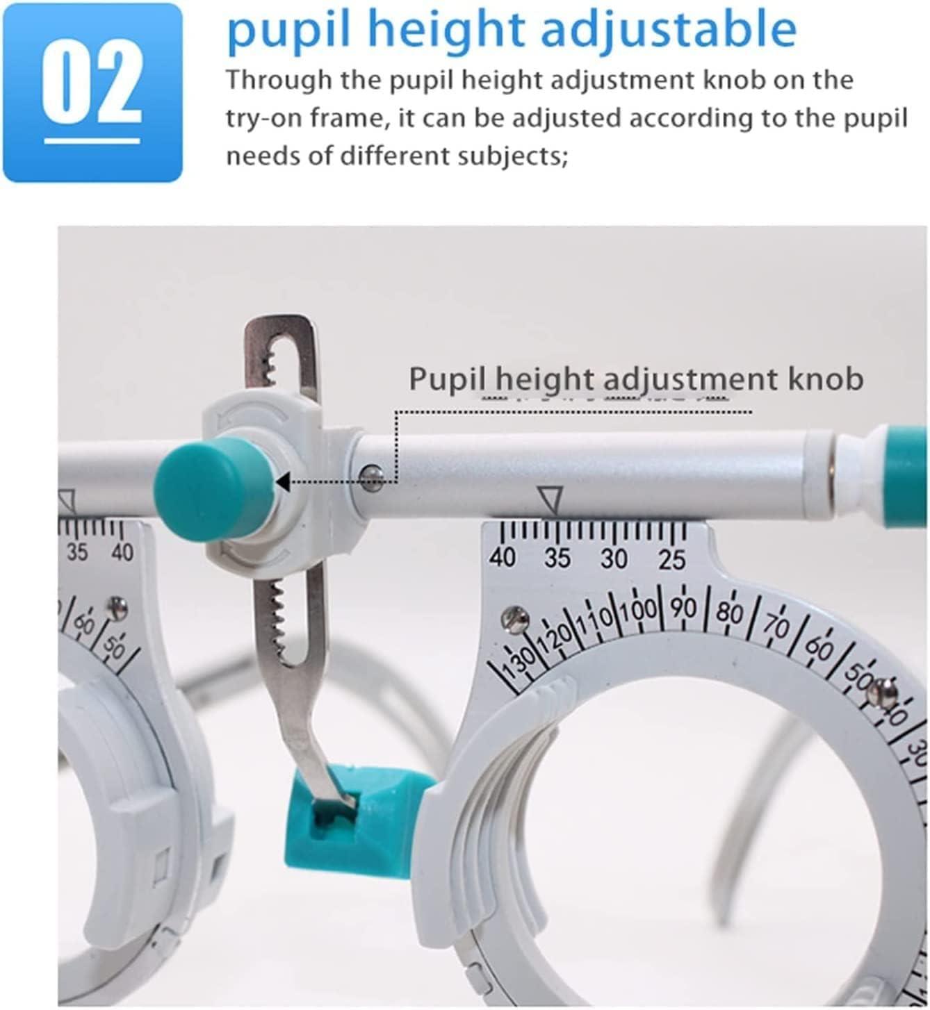 Buy Gehpyyds Universal Optical Trial Frame - Adjustable Lens PD 48-80mm ...