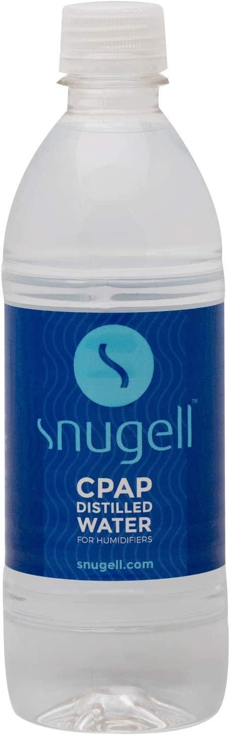 Snugell Distilled Water for CPAP Humidifiers | 12 Bottle Pack 16.9 oz ...