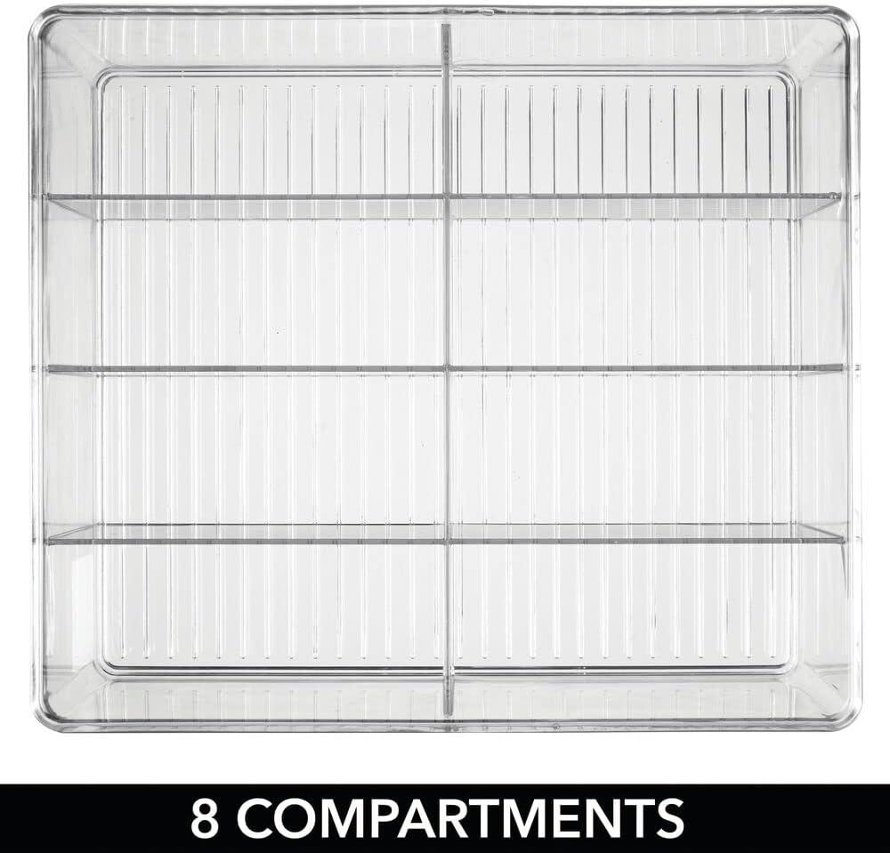 MDesign Kitchen Storage Box - 8-Compartment Cabinet Organizer for Food ...