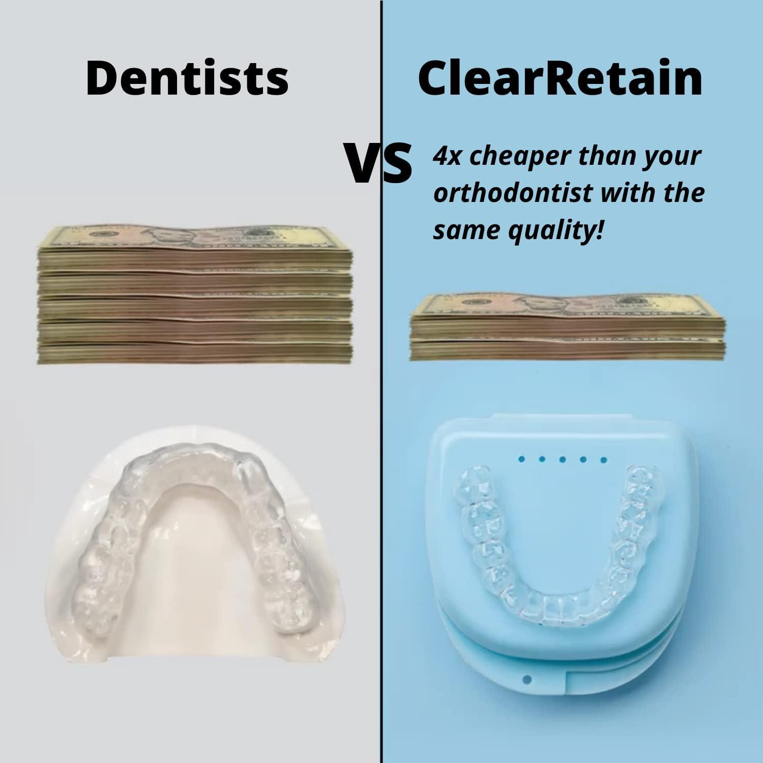 ClearRetain Orthodontic Retainer Lower - Prevent Teeth Shifting | 2 ...