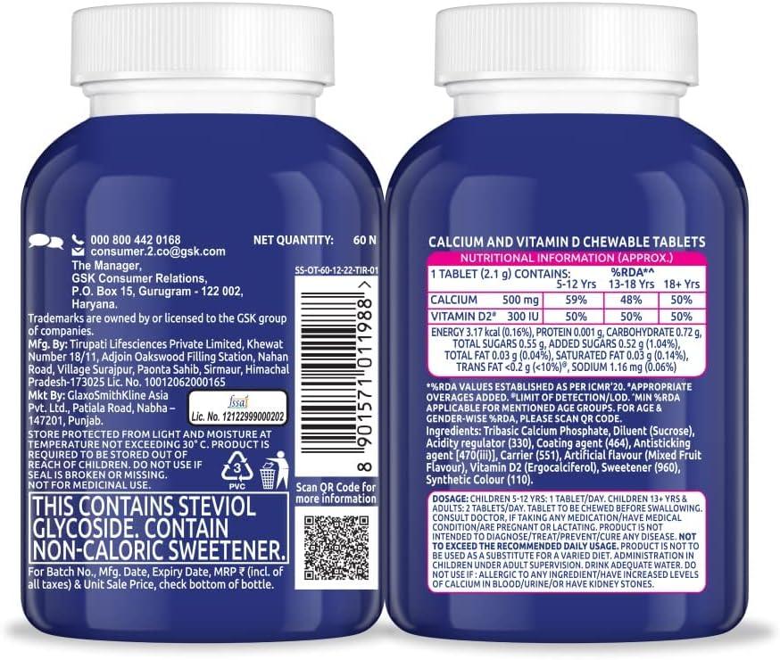 LIPON Export OstoCalcium Total Chewables (60s) - Vitamin D & Calcium ...