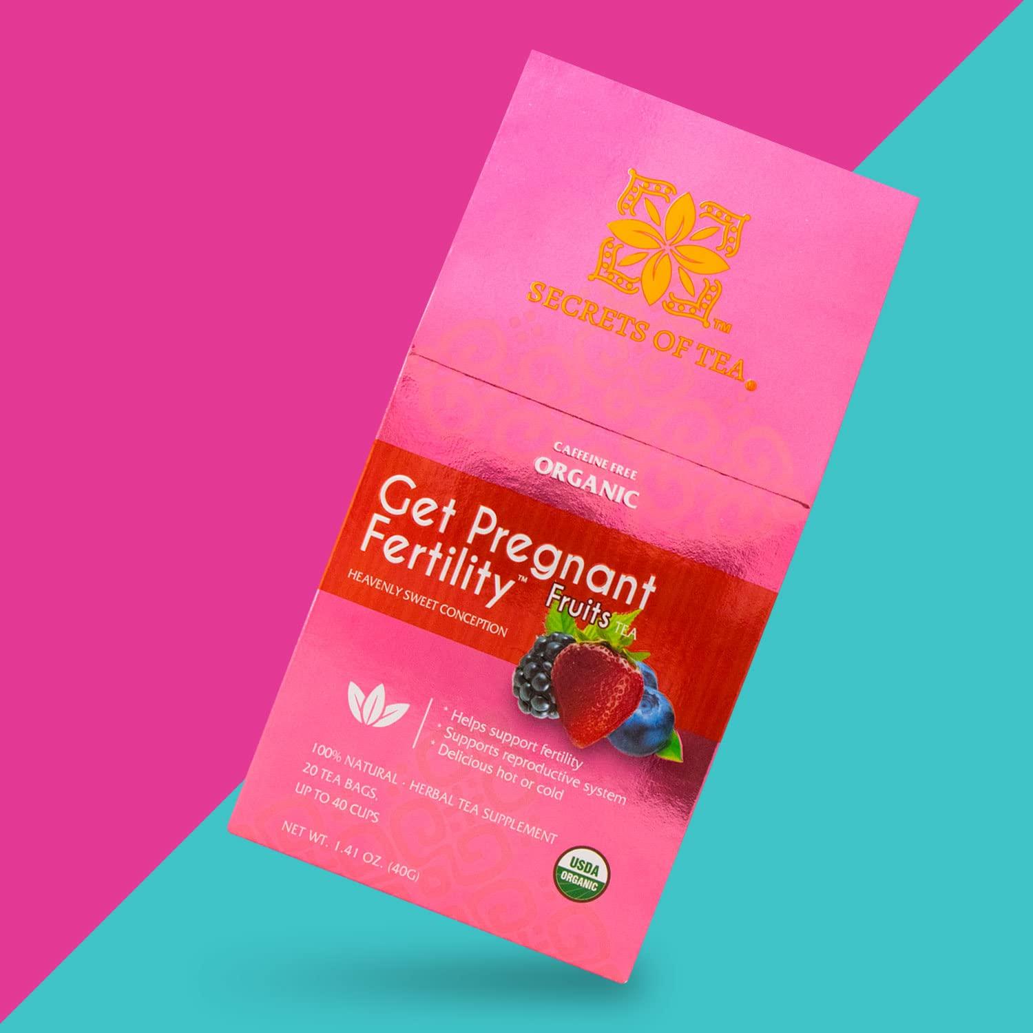 Organic Fertility Tea for Women - Red Raspberry Leaf & Vitex Blend - 20 ...