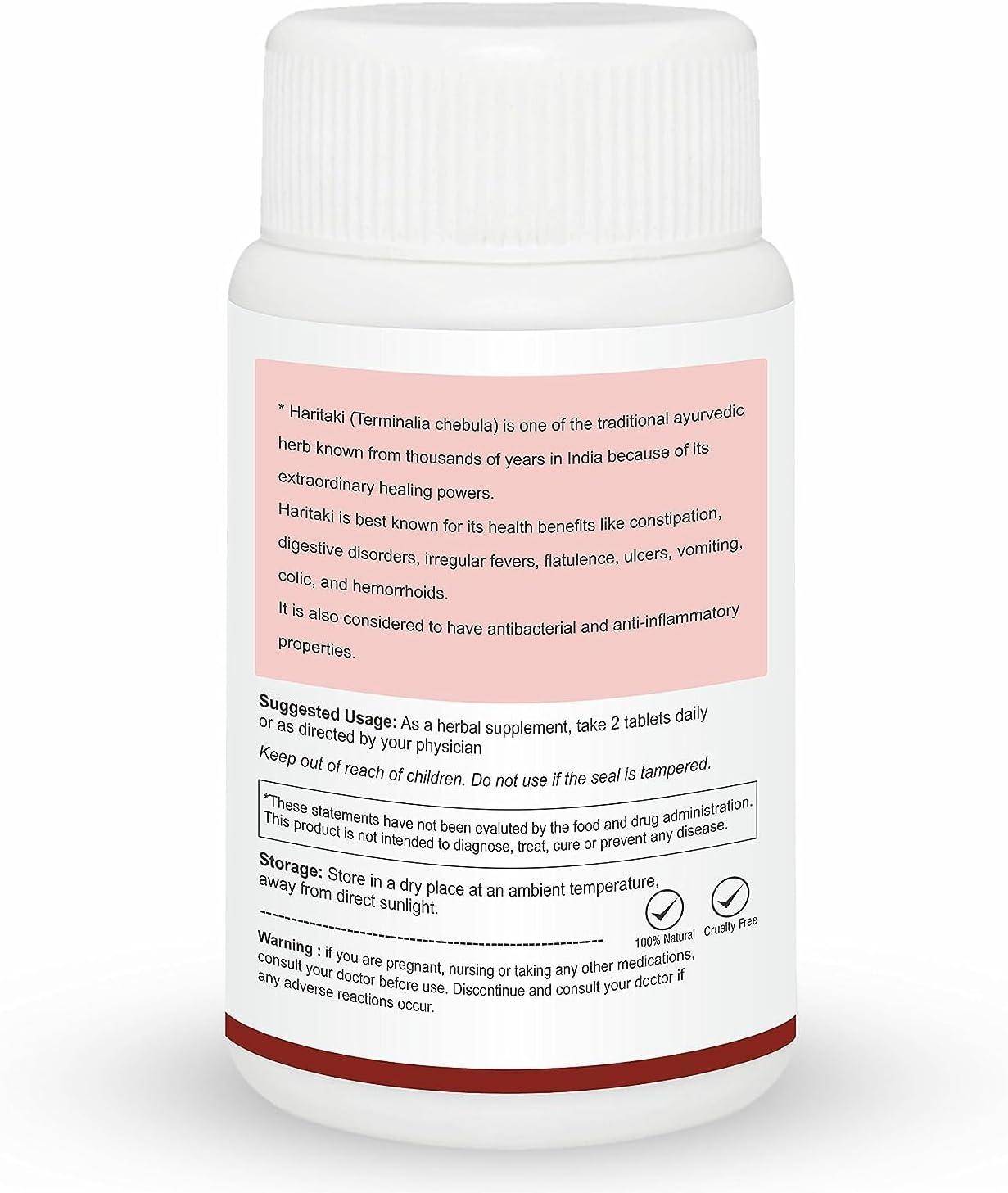 Nutranix Tan Haritaki 500mg Tablet - 60 Tablets for Indigestion Support