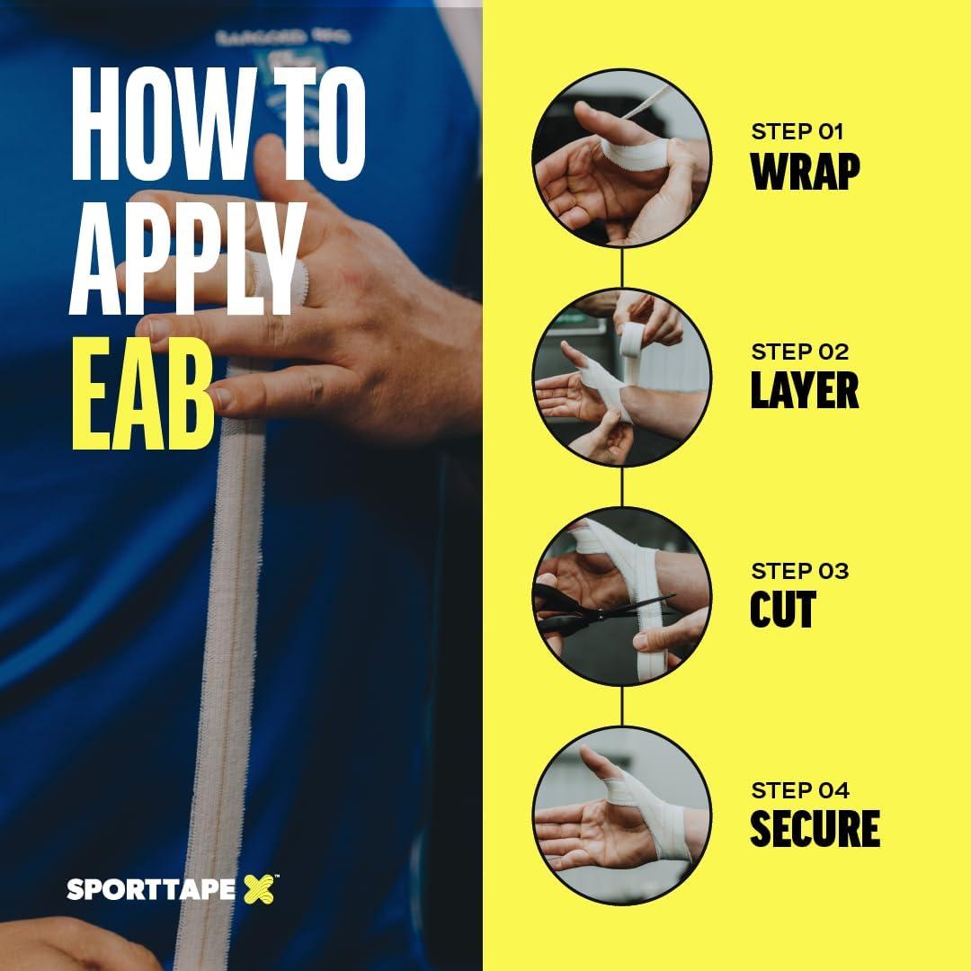 SPORTTAPE EAB Fabric Strapping Tape - 2.5cm x 4.5m | Thumb Tape Rugby ...