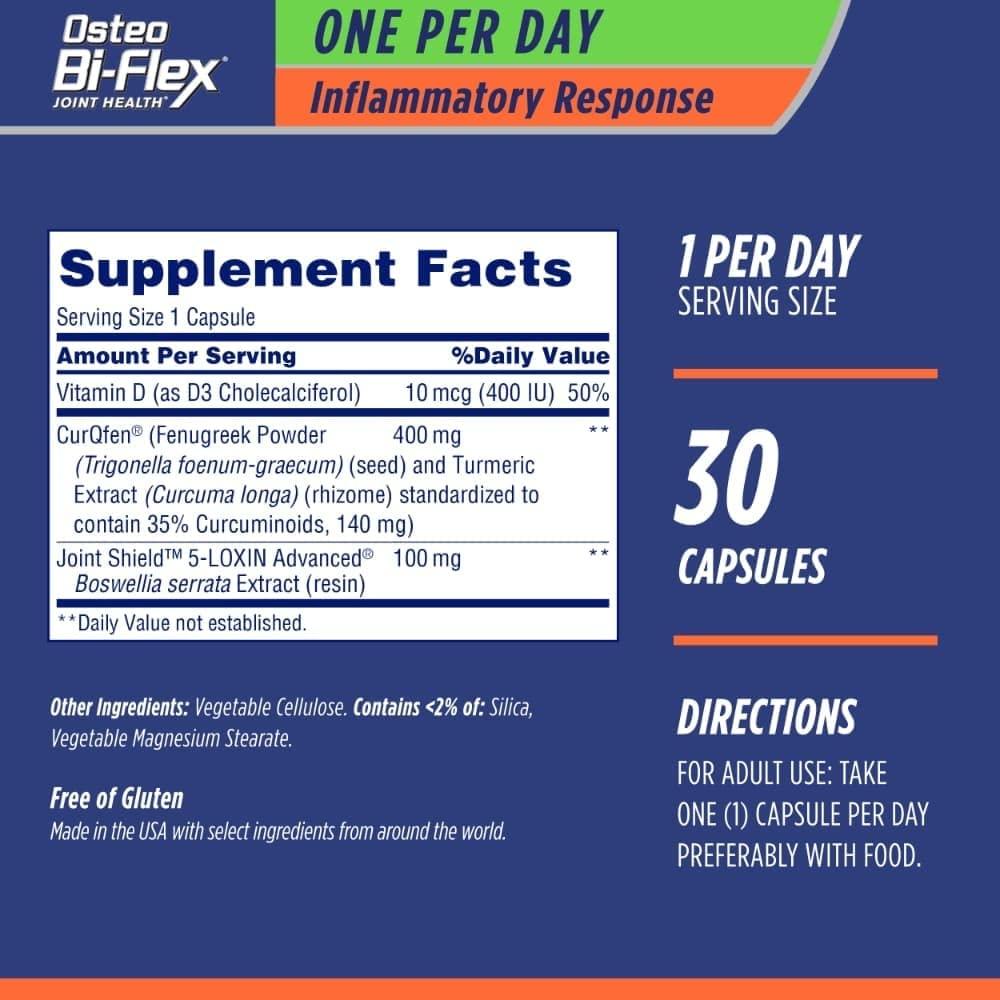 Osteo Bi-Flex One Per Day Inflammatory Response Joint Health Supplement ...