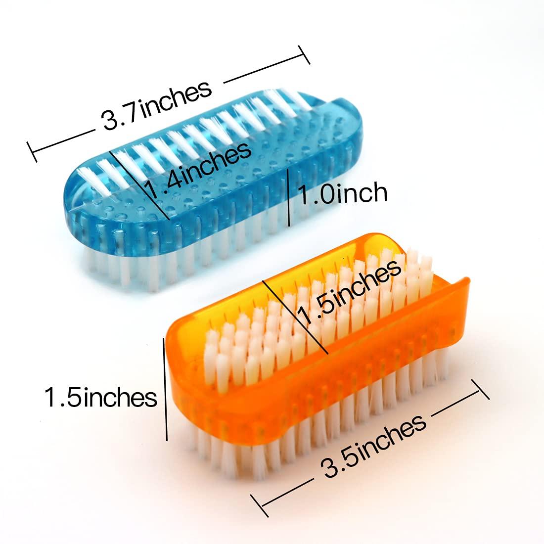 2 Sided Nail Brush Set for Men, Women & Kids - Soft & Stiff Bristles ...