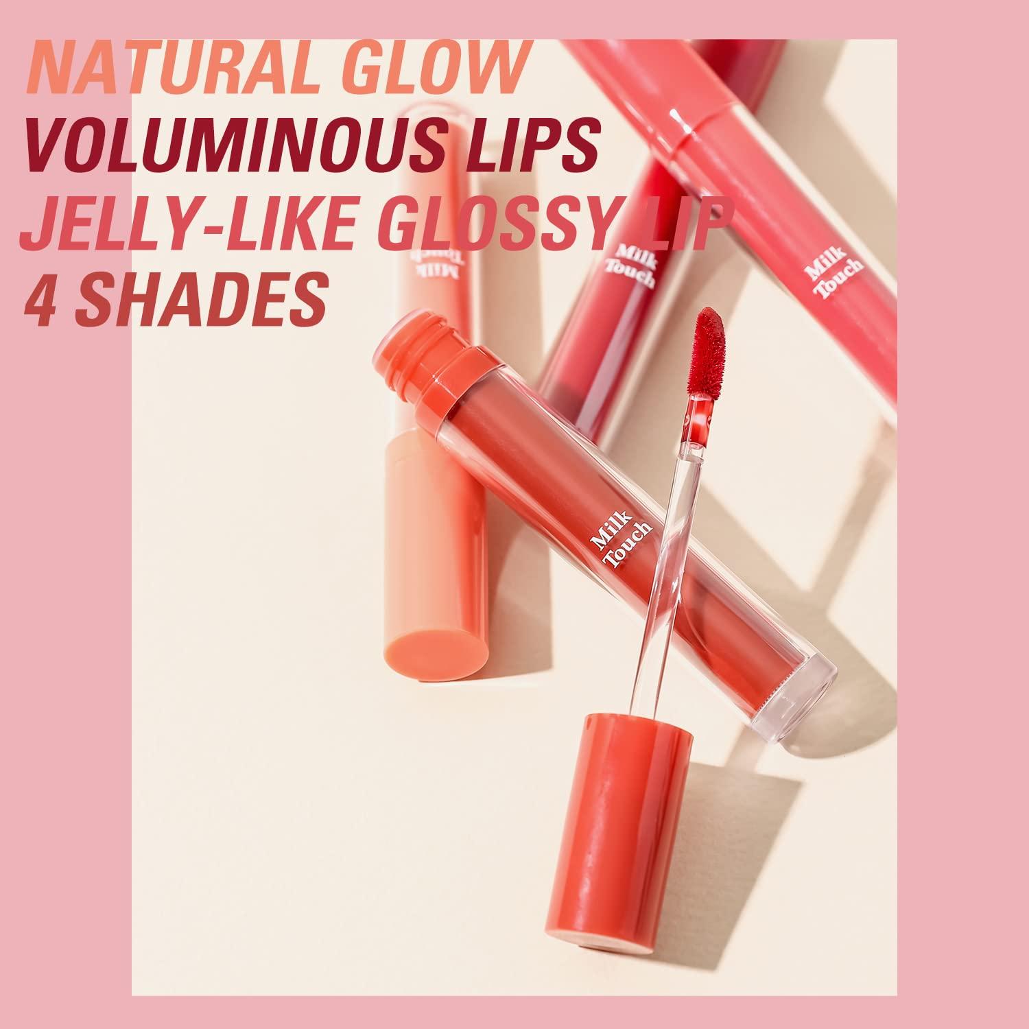 MILKTOUCH Glossy Jelly O Lip Tint (Peach Bear) - Intense Pigment ...