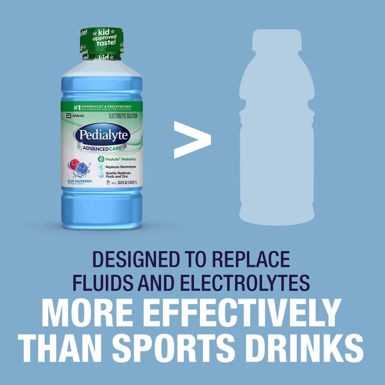 Pedialyte Advancedcare Electrolyte Solution With Preactiv Prebiotics ...