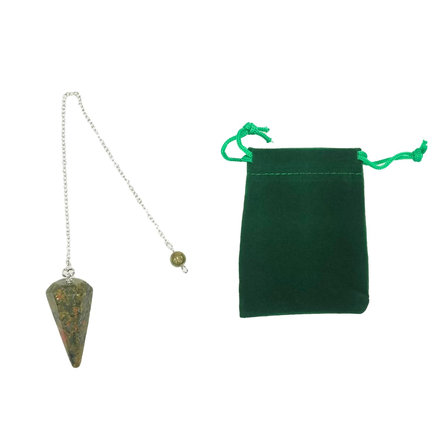 Buy Unakit Natural Stone Pendulum | Hexic Crystal Pendulum for Reiki ...