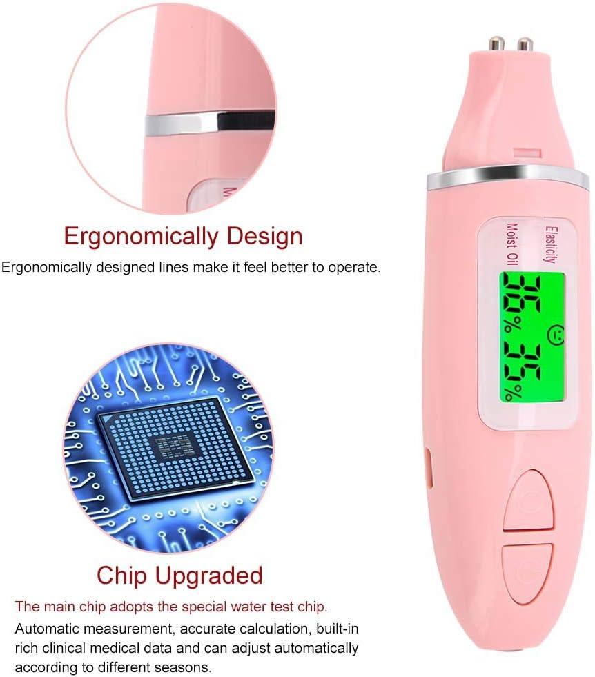 Facial Moisture Oil Tester 0 99.9% with Digital LCD Precision Skin ...