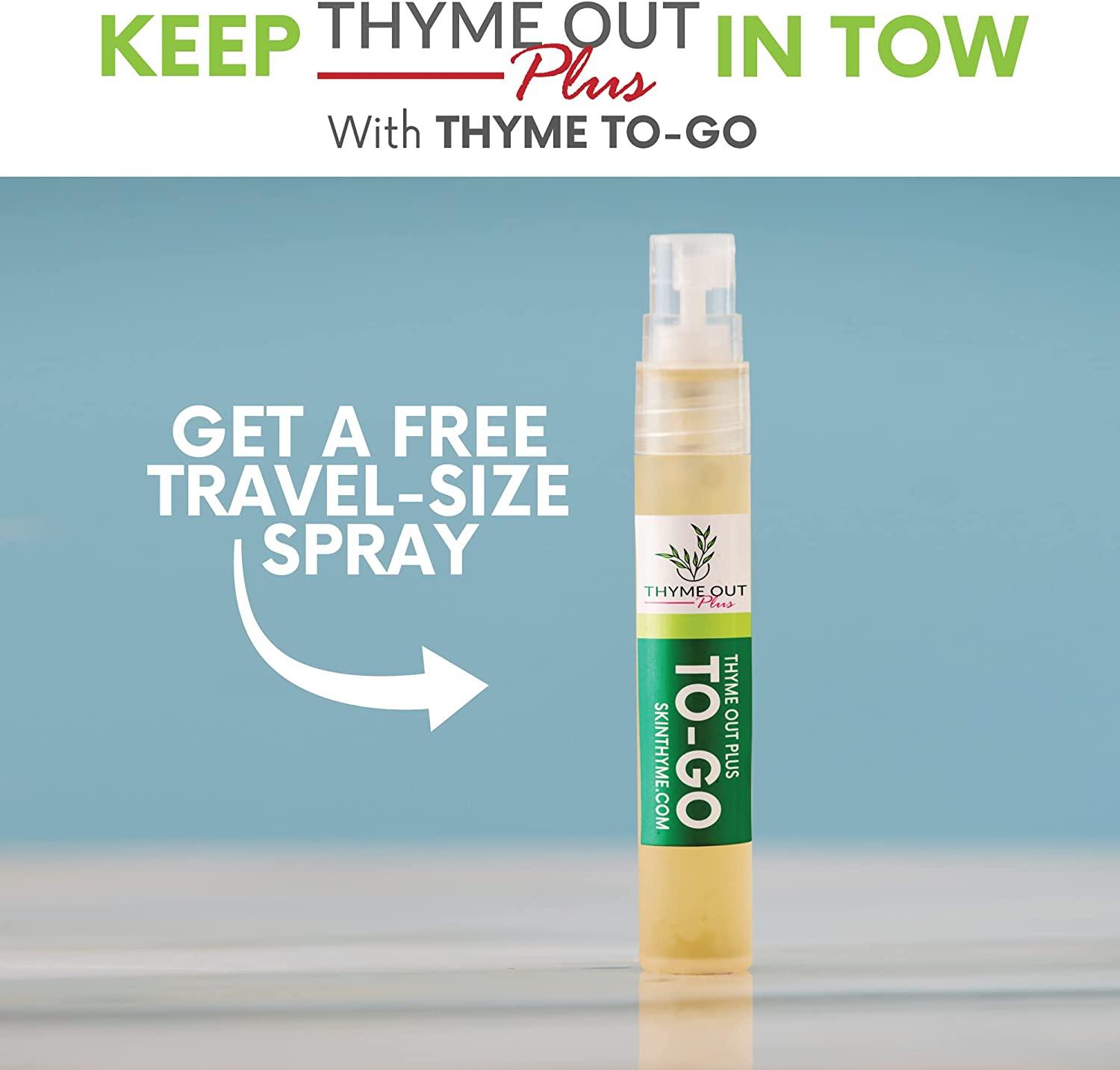 Thyme Out Plus - Eczema, Psoriasis, Acne & Skin Irritation Treatment Spray for Kids & Adults ...