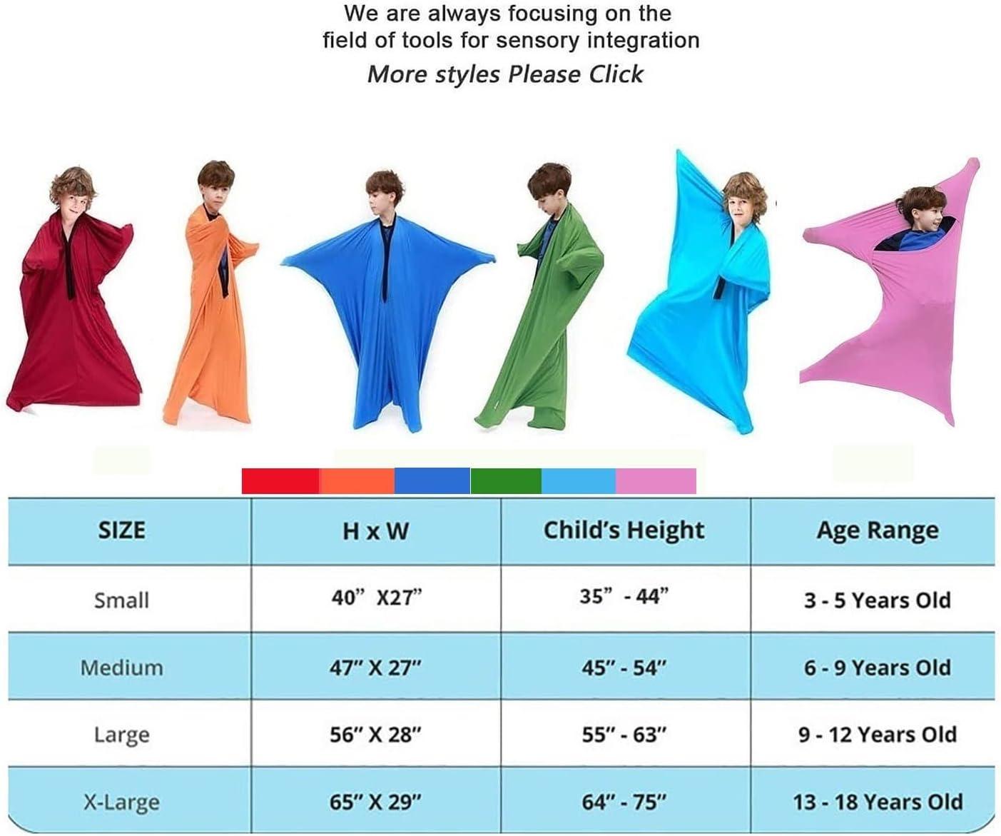 ZYUBOESO Sensory Body Sock for Kids - Blue S/Small Size - Stretchy ...