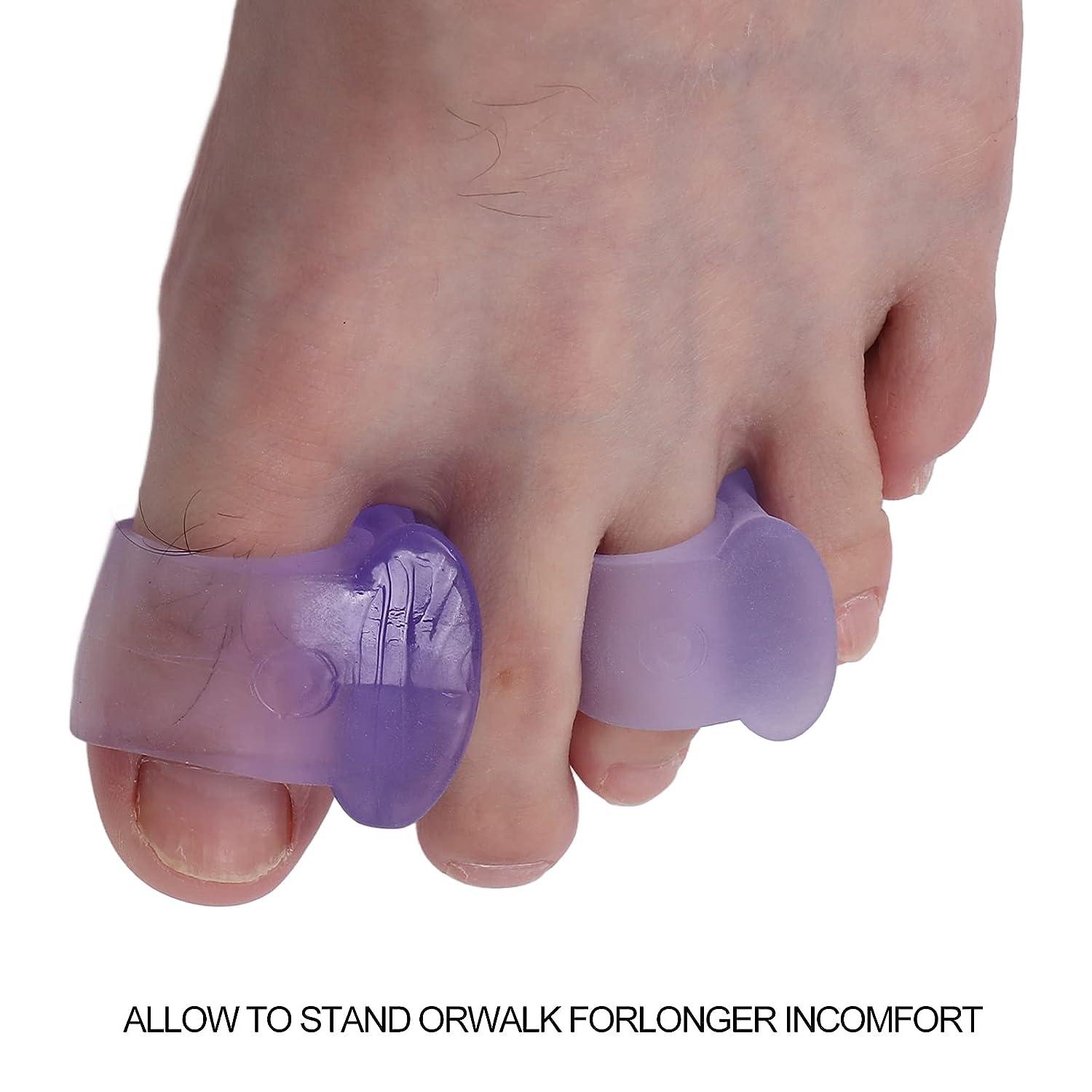 Silicone Gel Toe Separators: 4 Pairs for Hammer Toe Correction | Toe ...
