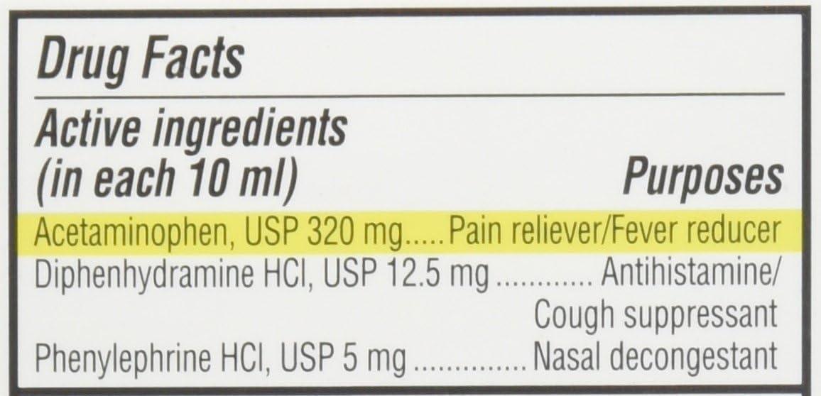 Dimetapp Children's Multi-Symptom Cold Flu Liquid Red Grape Flavor - 4 oz