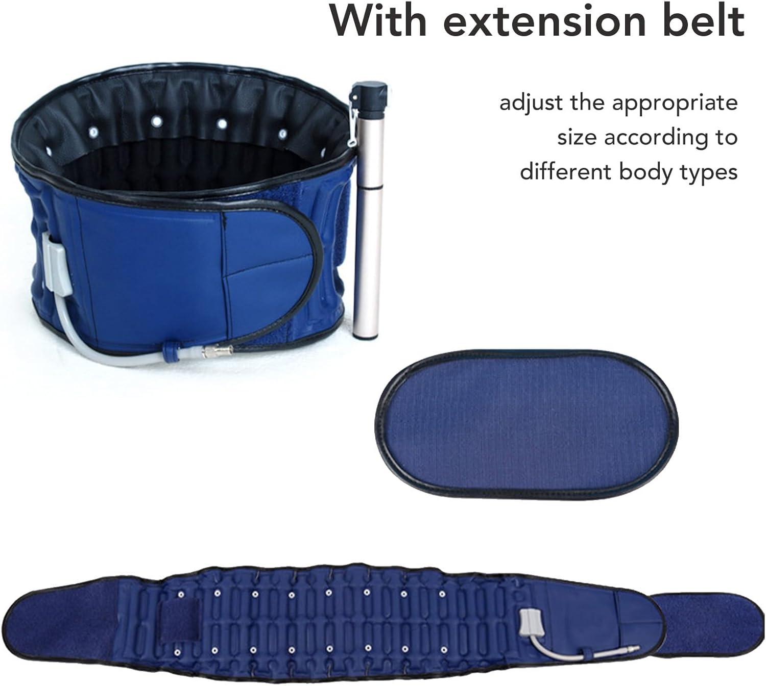 Oumefar Inflatable Lumbar Traction Belt - Adjustable Blue Supportive ...